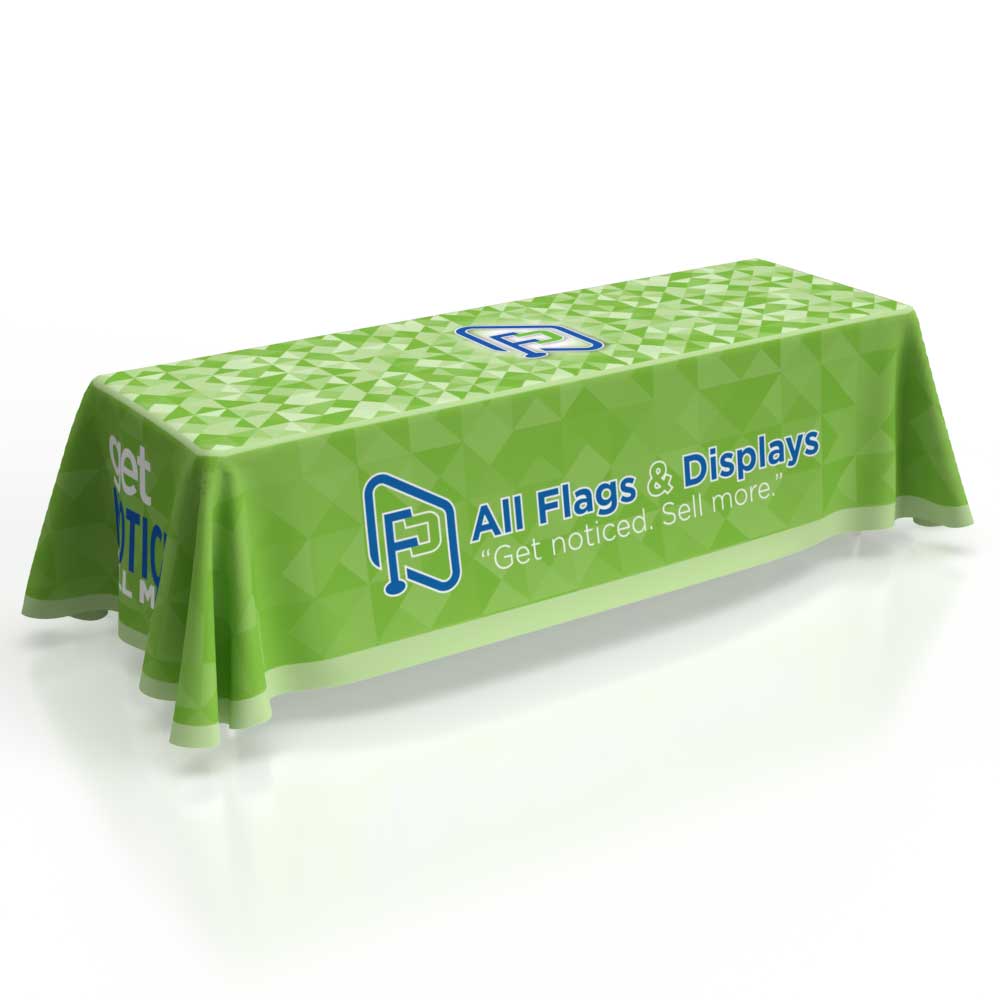Custom 8 FT Table Throw Drape Style - All Flags and Displays